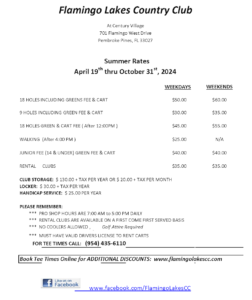 Rates - Flamingo Golf